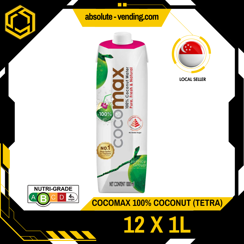 COCOMAX 100% Coconut Water 1L X 12 (TETRA) | Shopee Singapore