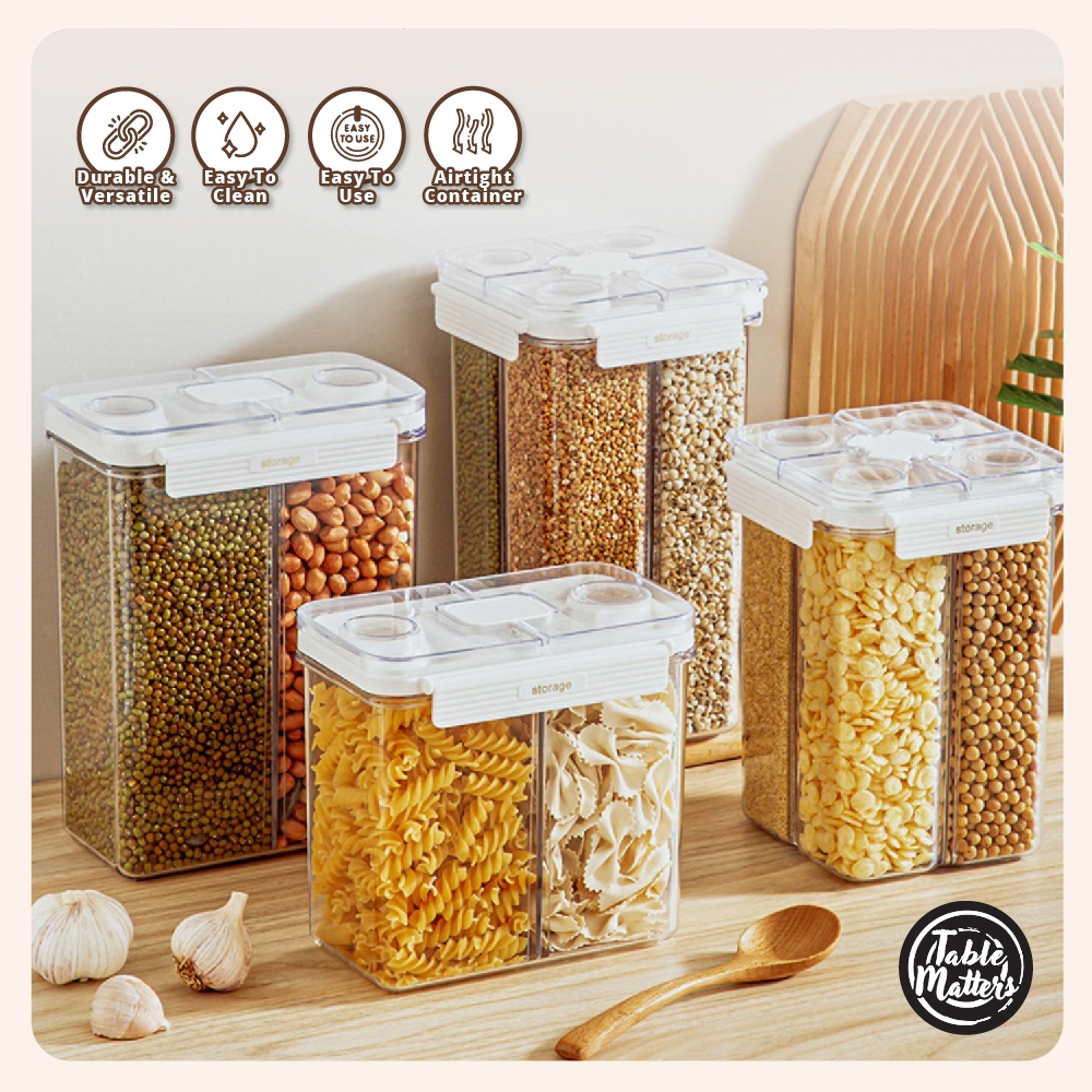 [Table Matters] KLEAR Airtight Food Grade Compartment Storage Container ...