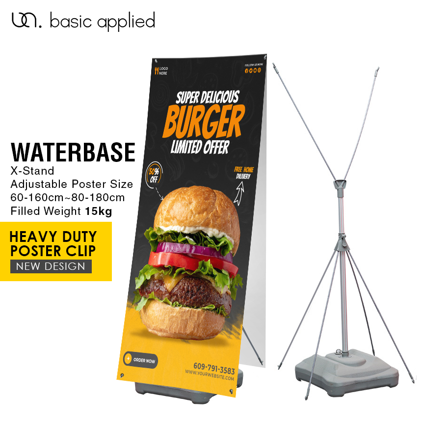 Outdoor Waterbase X-Stand | Wind Resistant Banner Stand | Heavy Bunting ...