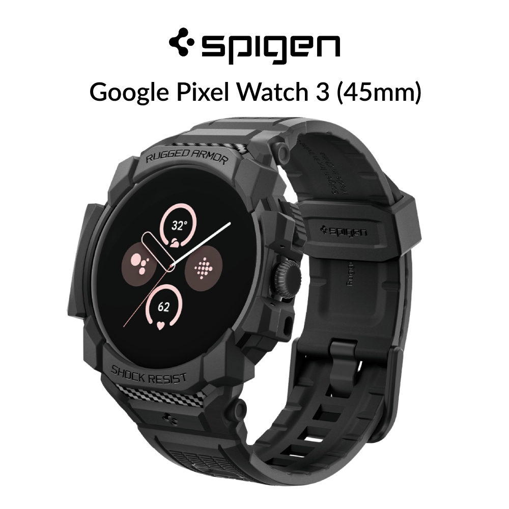 Spigen Google Pixel Watch 3 (45mm) Case Rugged Armor Pro Google Pixel ...