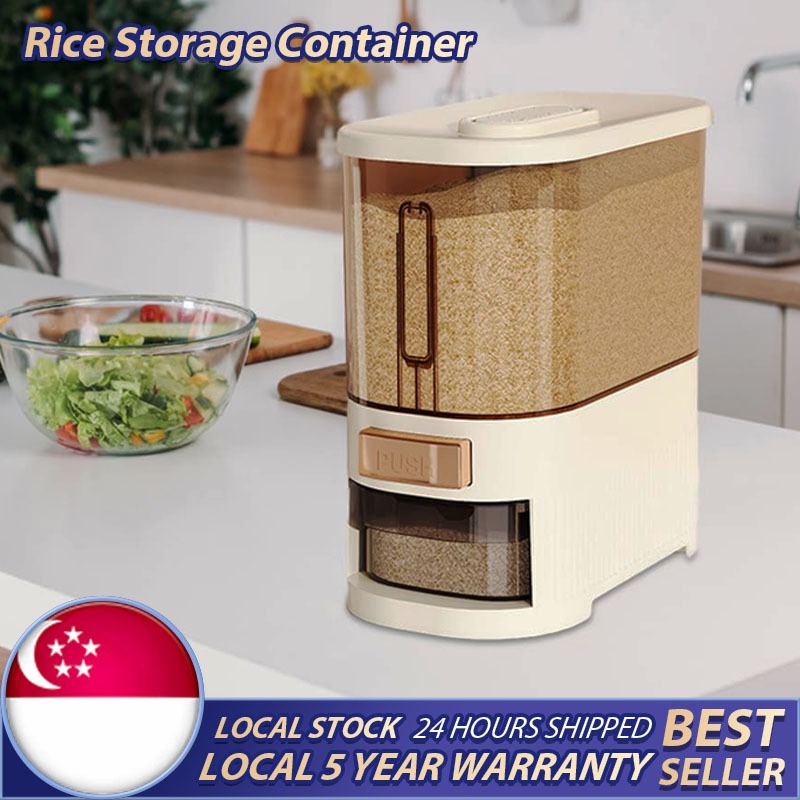 6kg Japanese Style Minimalistic Rice Dispenser Rice Storage Container ...
