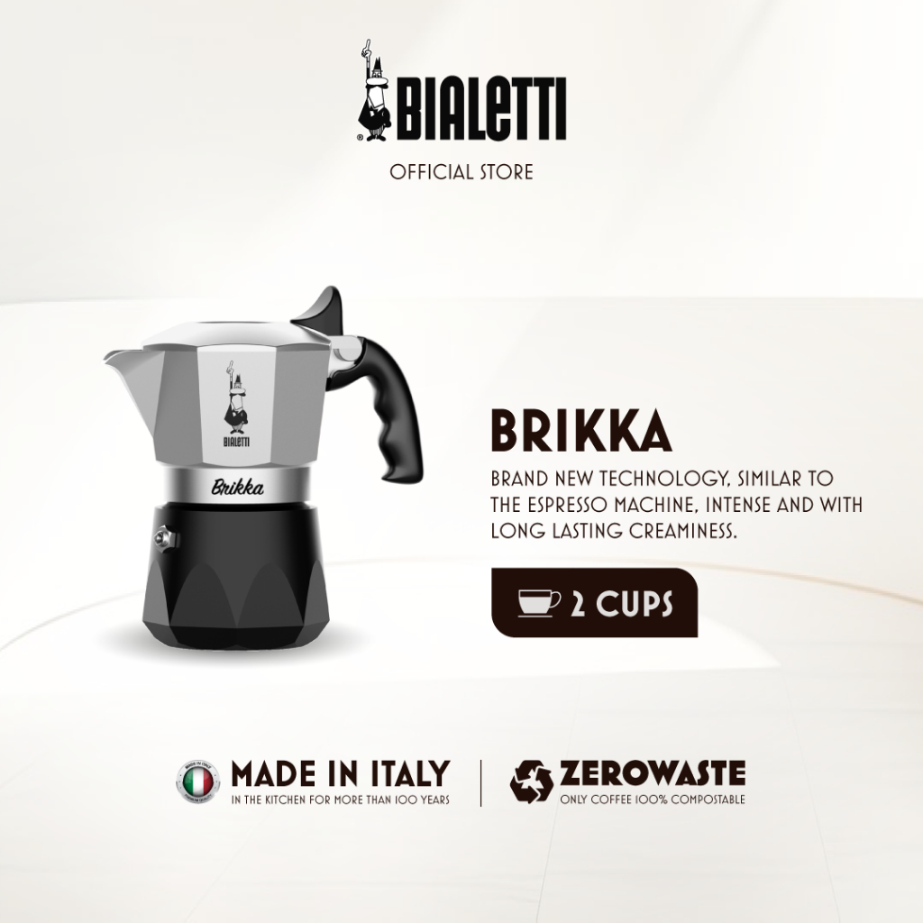 Bialetti Brikka Coffee Pot Espresso Coffee Moka Pot Stovetop Coffee ...