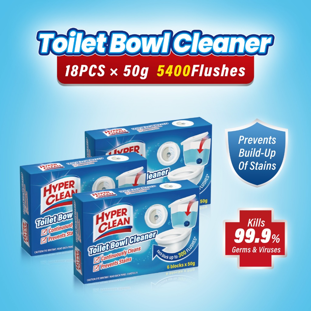 [Bundle of 3]HYPER CLEAN Toilet Bowl Cleaner | Power Bluematic Toilet ...