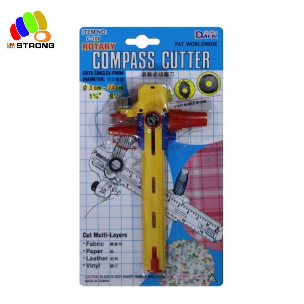 Rotary Compass Circle Cutter, Cut Multi Layers, Fabric Paper Leather ...