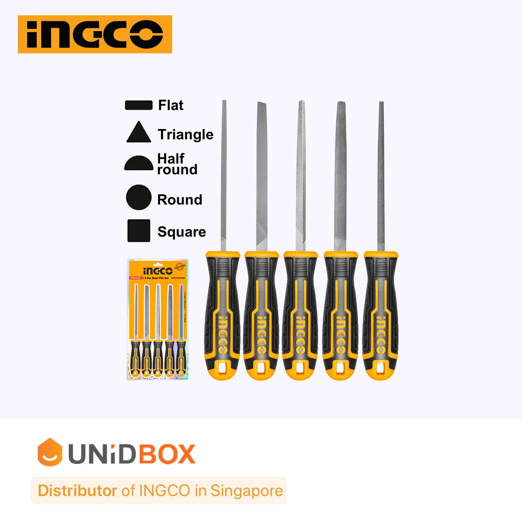 INGCO HKTFS0508 5Pcs Steel File Set | Shopee Singapore