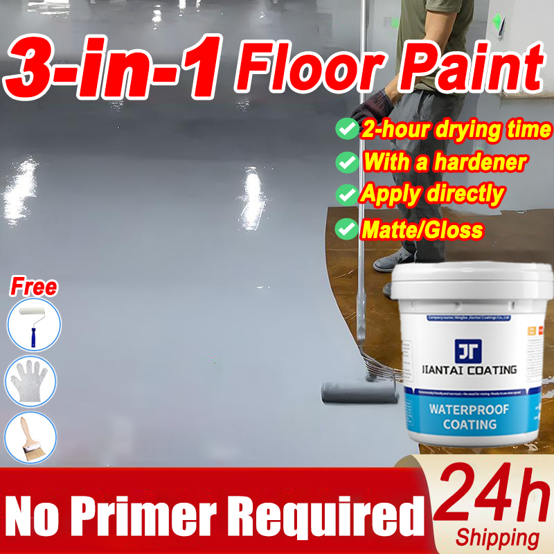 epoxy floor paint cat lantai simen 1/2/5KG HEAVY DUTY [Hardener ...