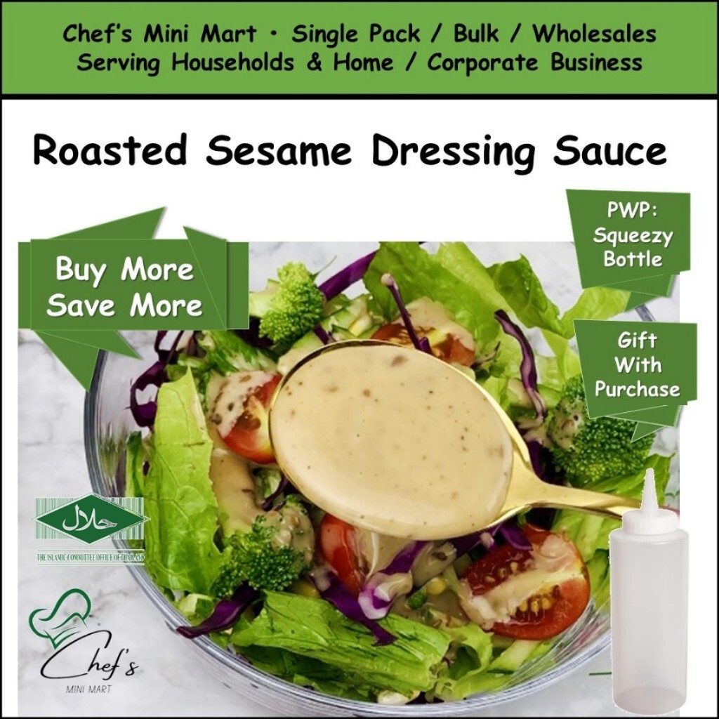 Halal Japanese Roasted Sesame Dressing 1kg | Japan Jap Salad Sauce ...