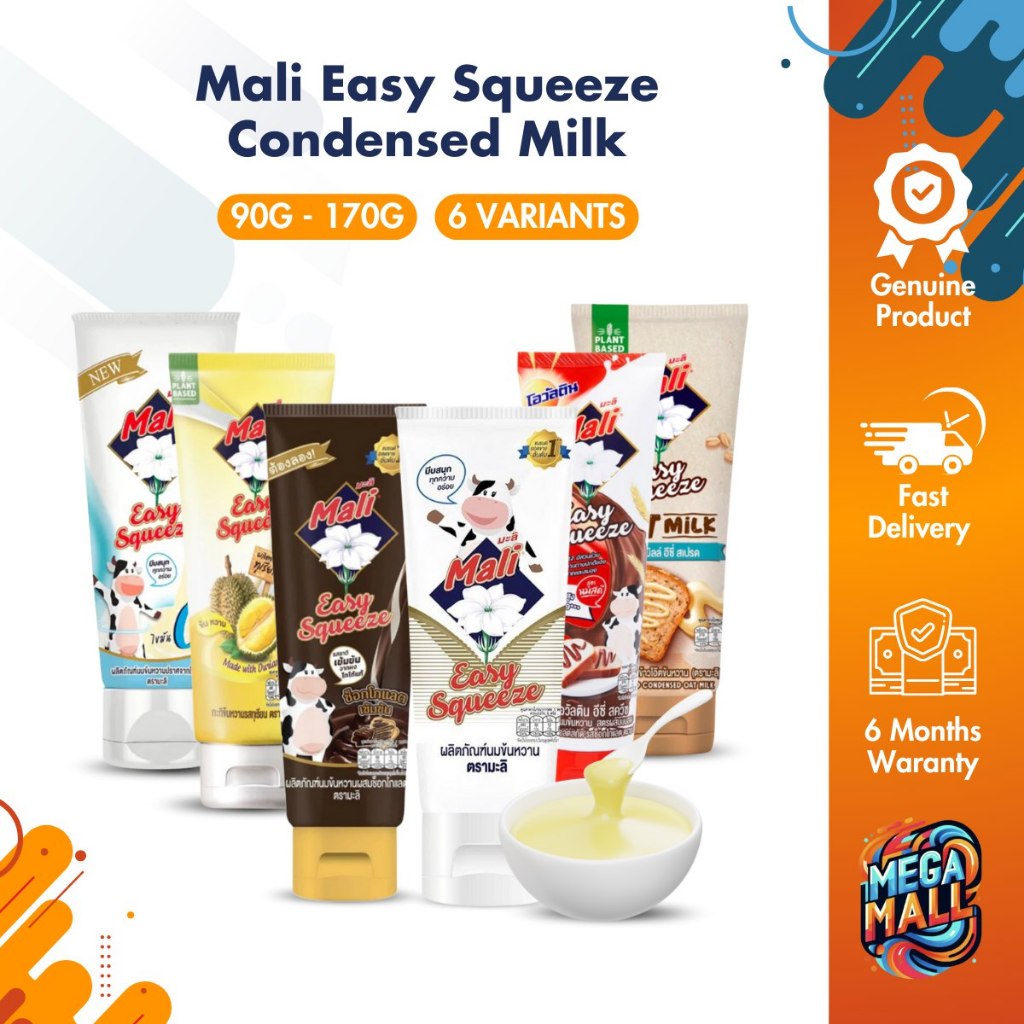Mali Easy Squeeze Condensed Milk 90g-170g - Rich & Creamy Sweetener ...