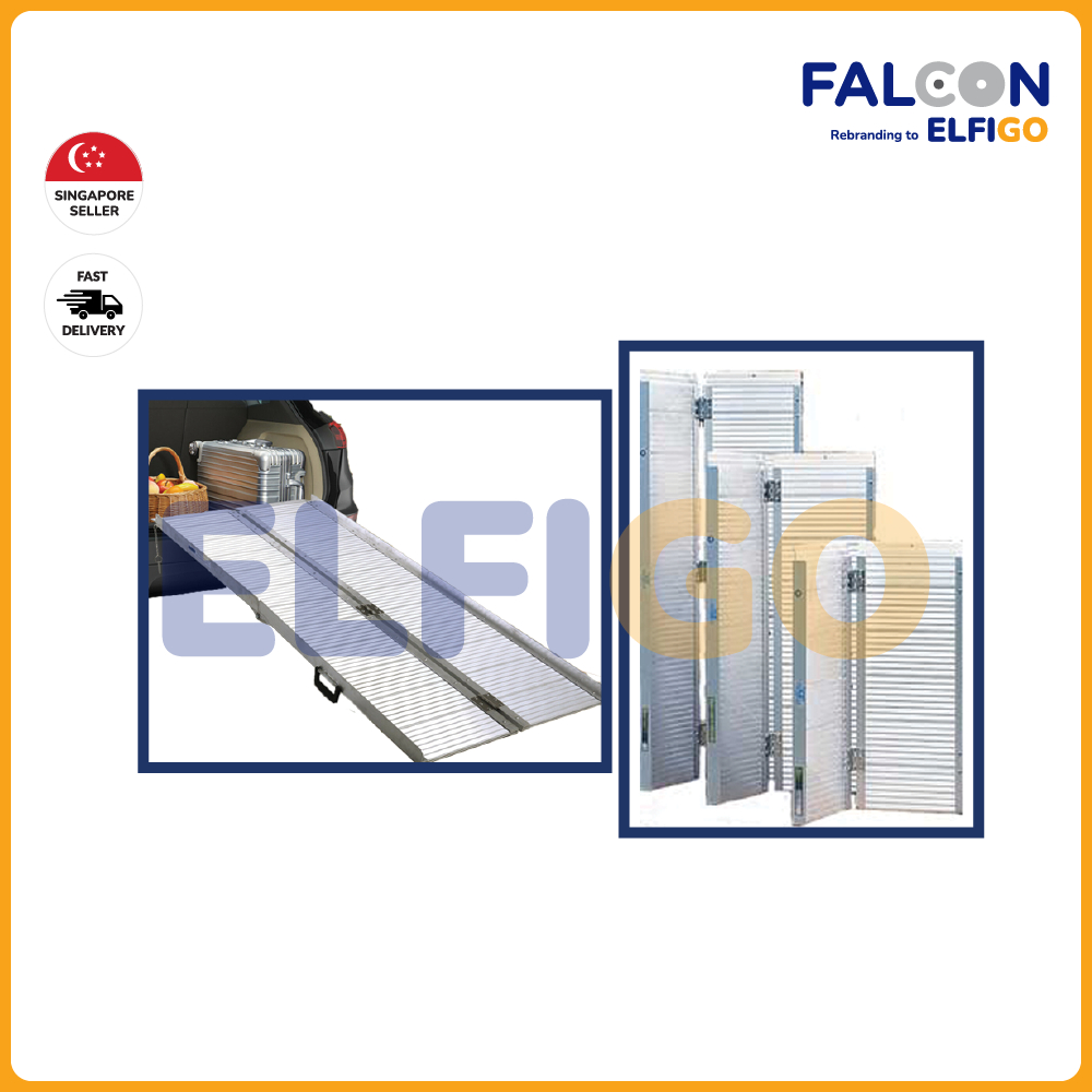 Aluminium Bi-Fold Portable Wheelchair Ramp | Shopee Singapore