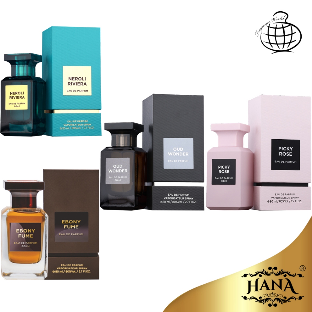 Oud Wonder / Neroli Riviera / Ebony Fume / Picky Rose EDP Perfume 80ml ...