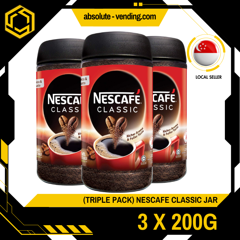 [TRIPLE PACK] NESTLE Nescafe Classic 200G X 3 (GLASS) | Shopee Singapore