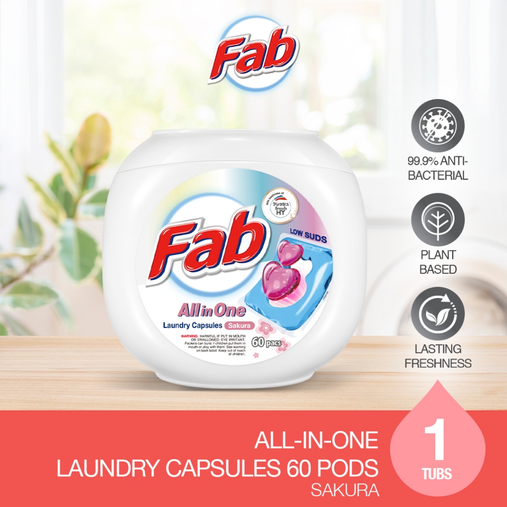 [NEW] Fab All-in-One Laundry Capsules 60 Pods | Shopee Singapore