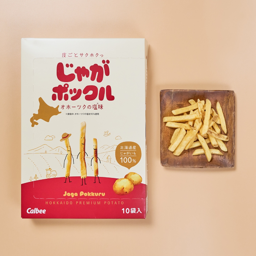 Calbee Jaga Pokkuru (Hokkaido Potato Snacks) 18g × 10packs /Box【Direct ...