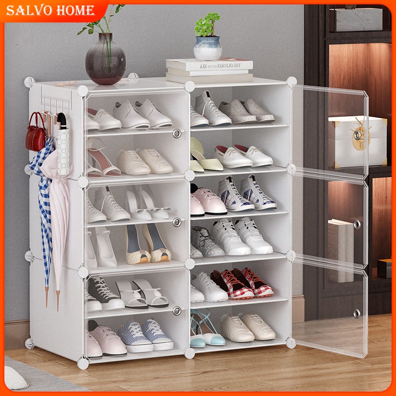Salvo Shoe Cabinet Plastic Adjustable Shoes Storage Cabinet Multi-Style ...