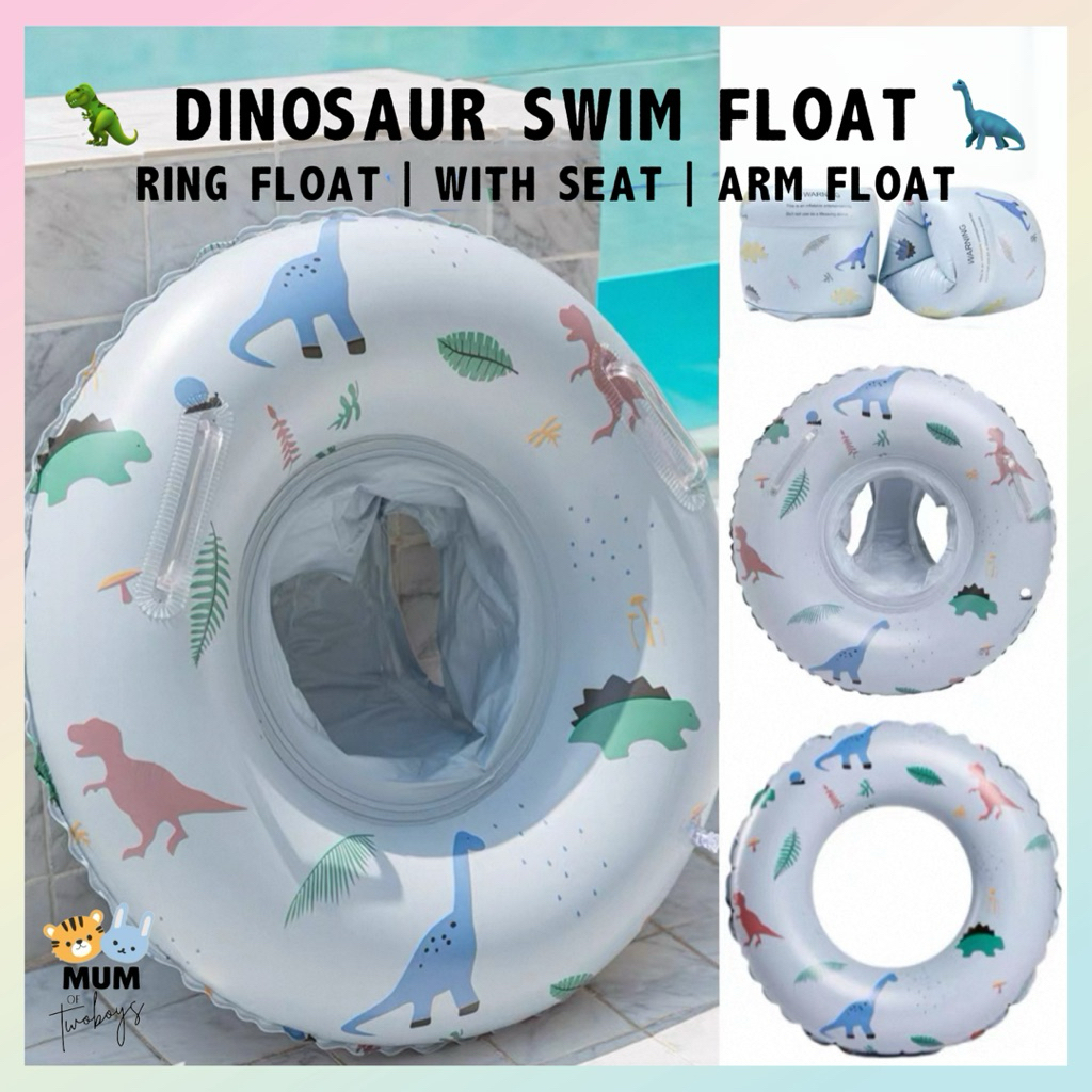 [MUMof2boys] Dinosaur Baby Swimming Ring Float with Seat & Handles ...