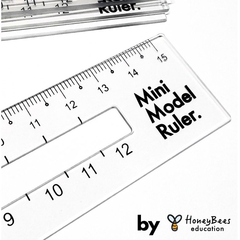[Set of 5] [Set of 3] Mini Model Ruler for Math Model Drawing, Class ...