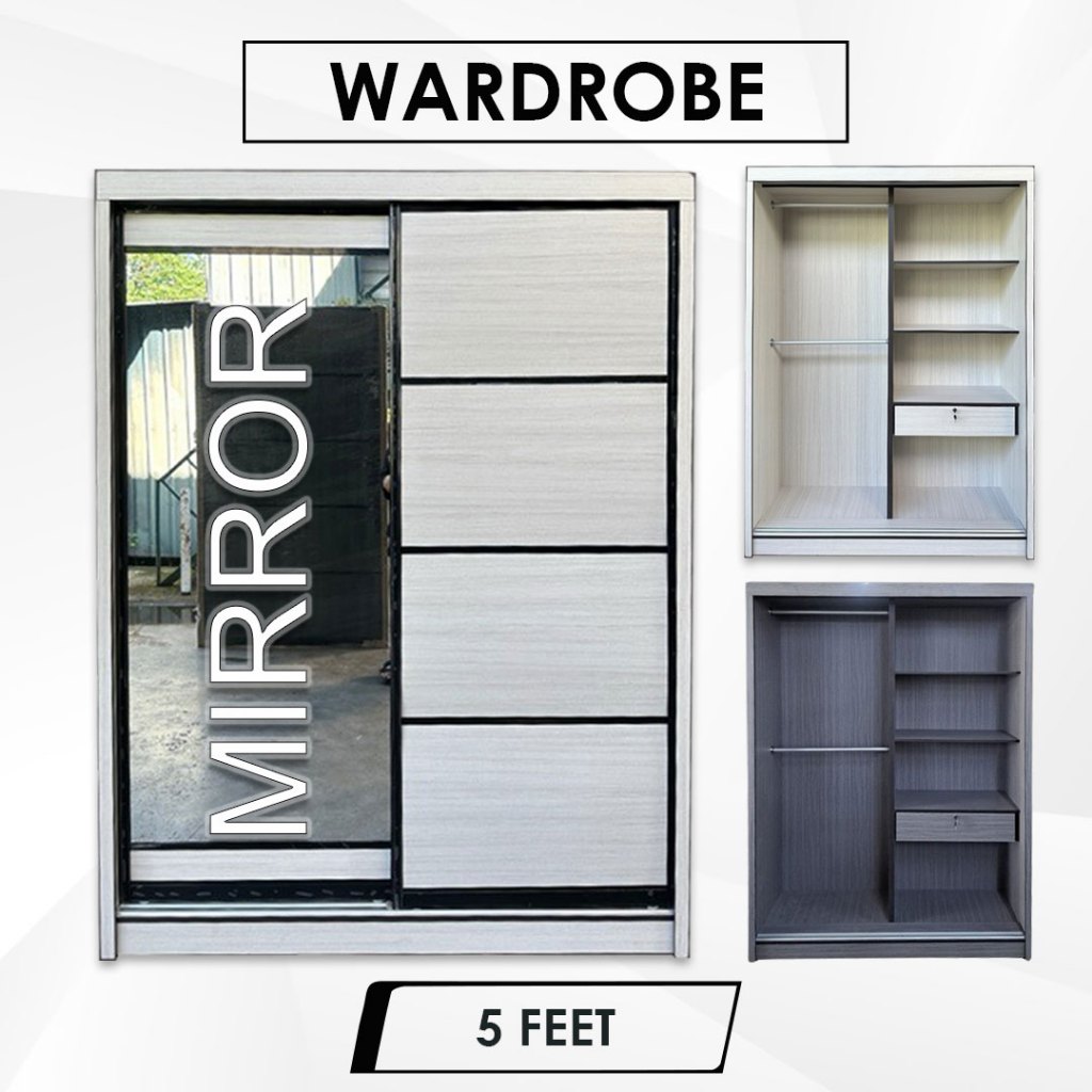 Sliding Wardrobe With Mirror Cupboard Sliding 4ft 5ft Wardrobe Clothes ...