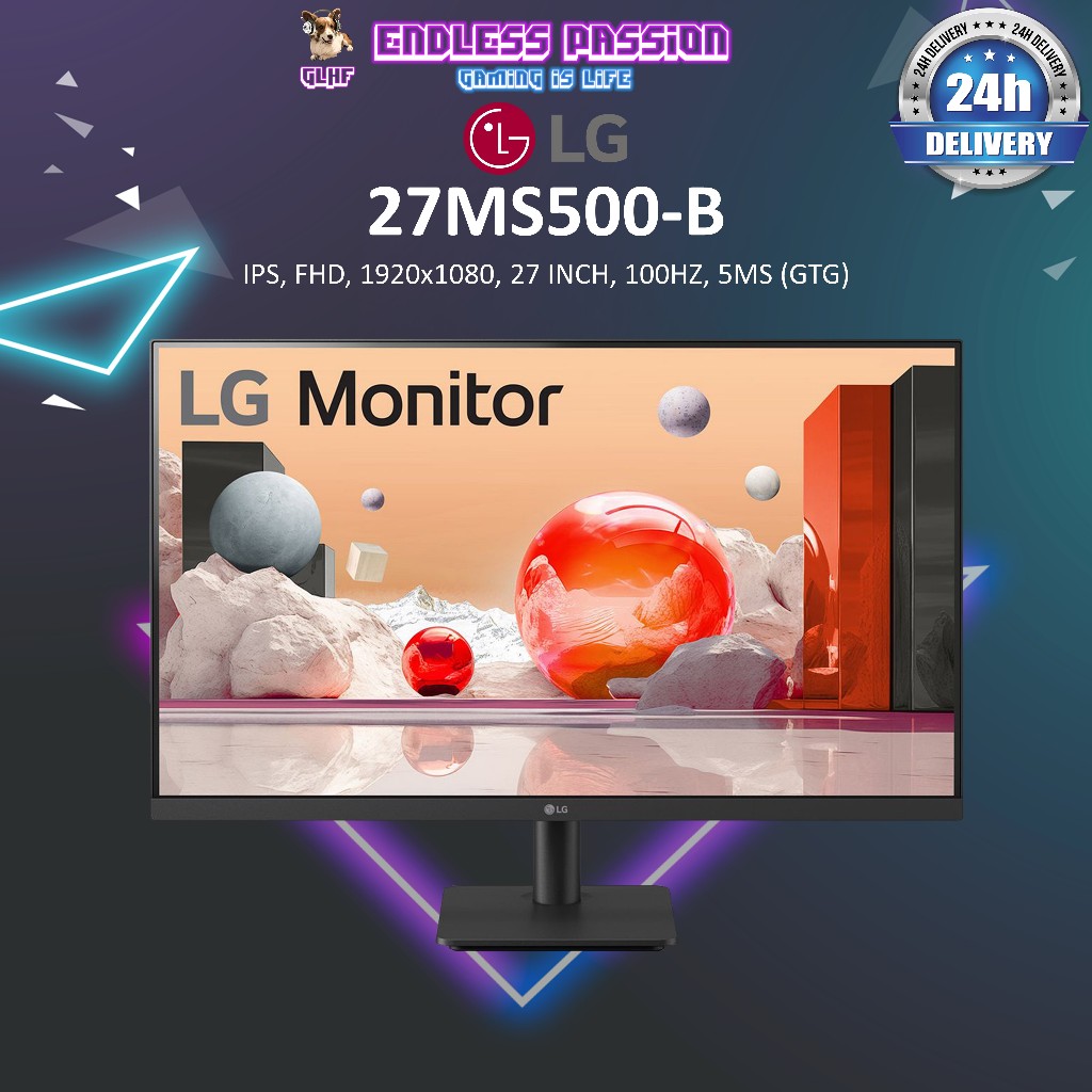 LG 27MS500-B — 27" FHD IPS Display Gaming Monitor | Shopee Singapore