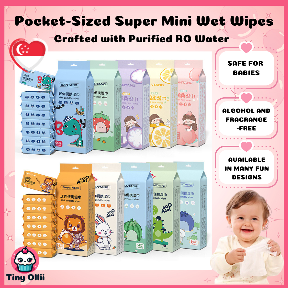 [SG] Mini Baby Wipes | Small Wet Tissue | Wet Wipes | Travel Wipes ...