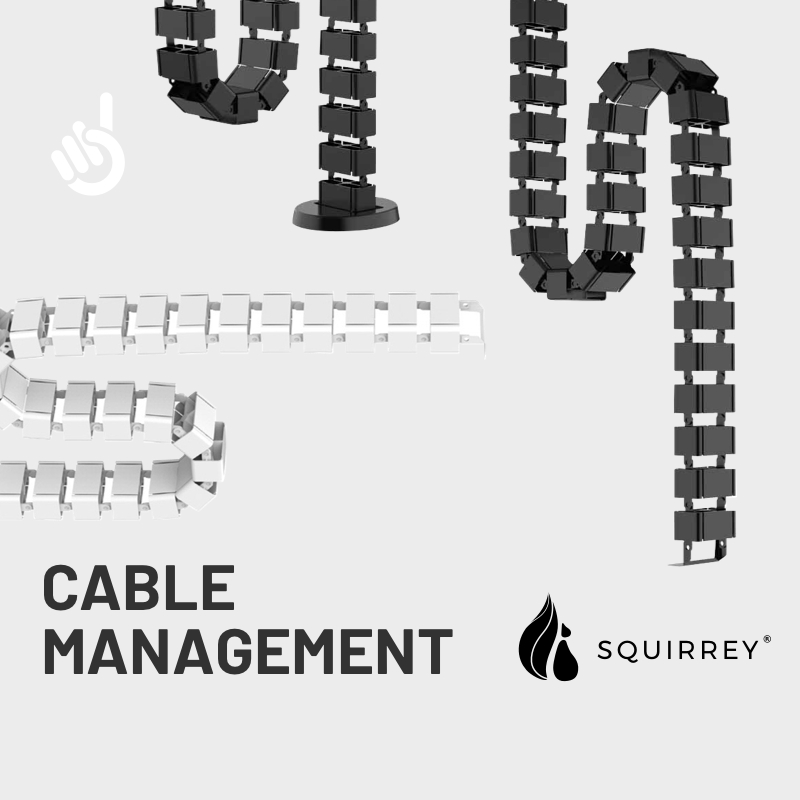 Squirrey Kaibe Spine Cable Management [ Adjustable Length, Block System ...