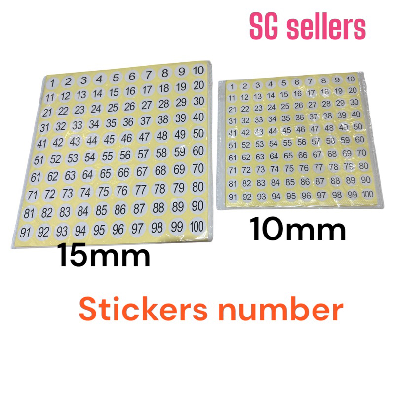 sG ready stock . number stickers | Shopee Singapore