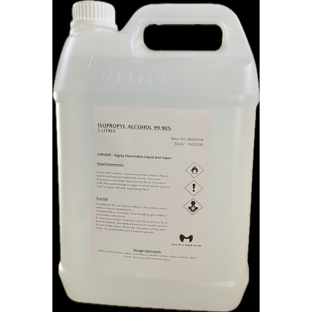5L Medical Grade 99.9% / 70% Isopropyl Alcohol / Disinfectant ...