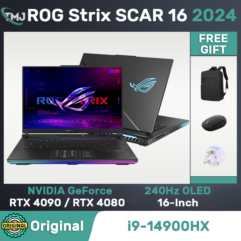 ASUS ROG Strix SCAR 16 2024 i9-14900HX RTX4080 / RTX4090 16 inch 240Hz ...
