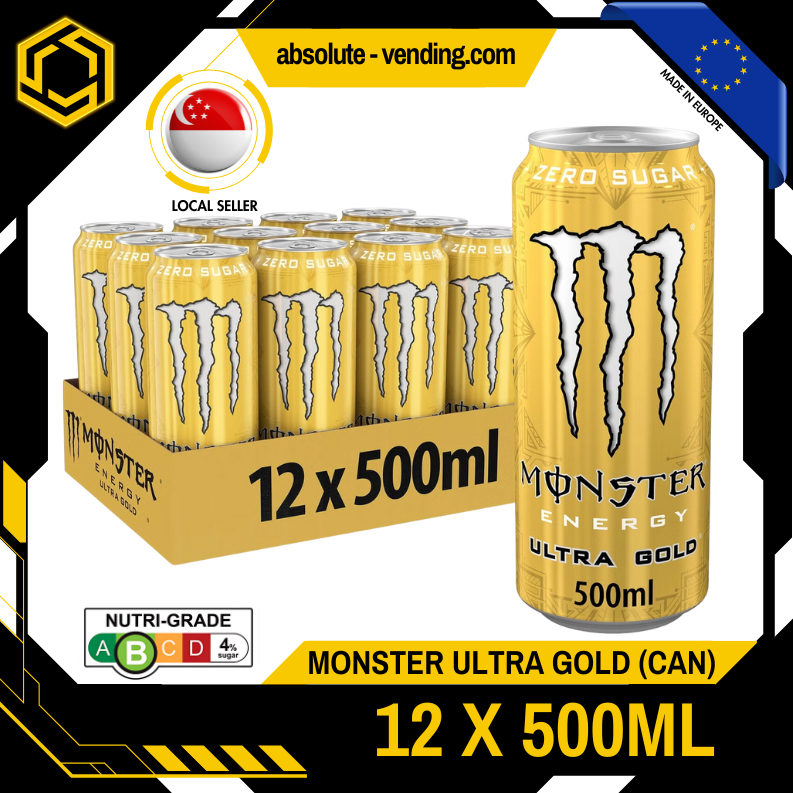 MONSTER ENERGY ULTRA GOLD 500ML X 12 (CAN) | Shopee Singapore