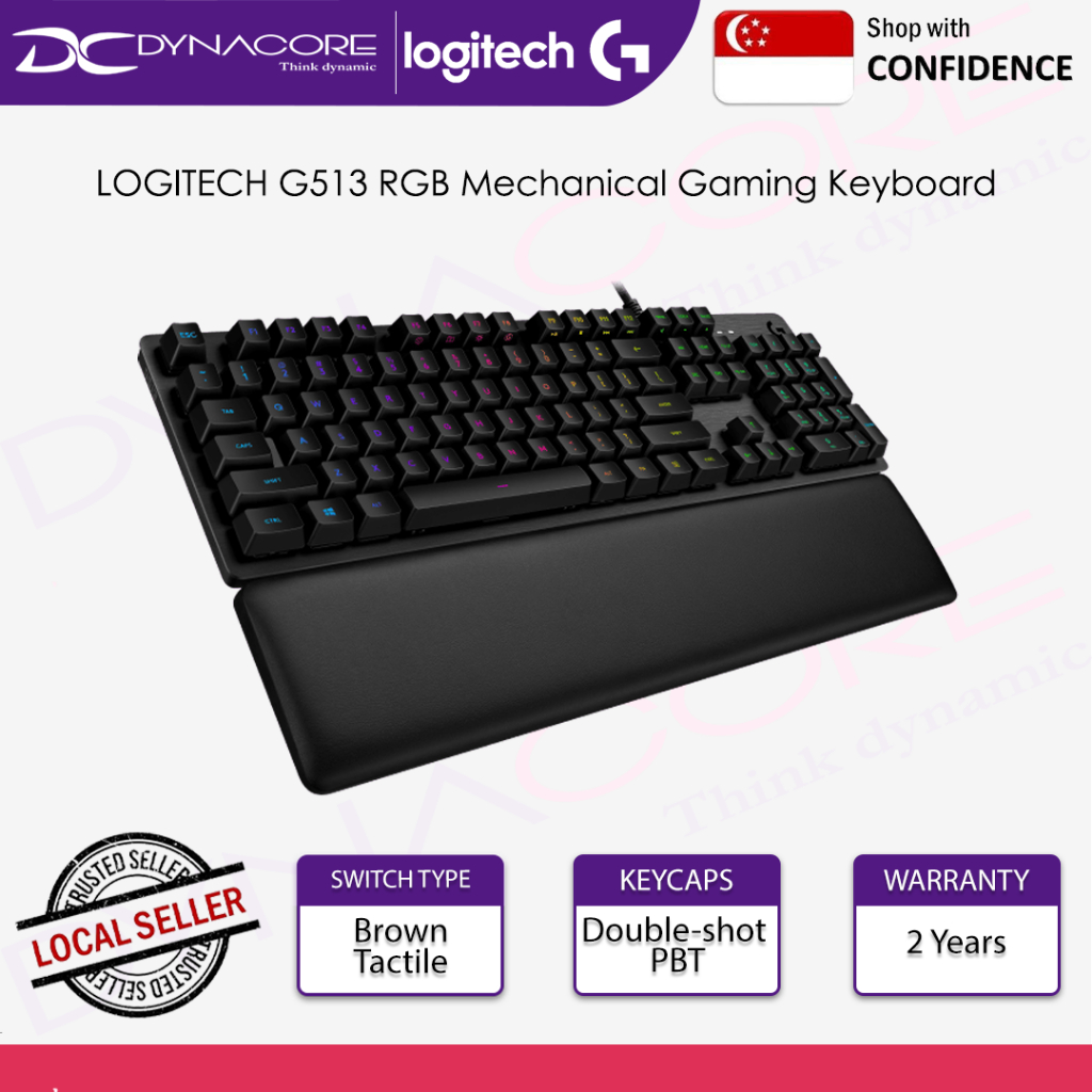 LOGITECH G513 RGB Mechanical Gaming Keyboard ,USB Passthrough TACTILE ...