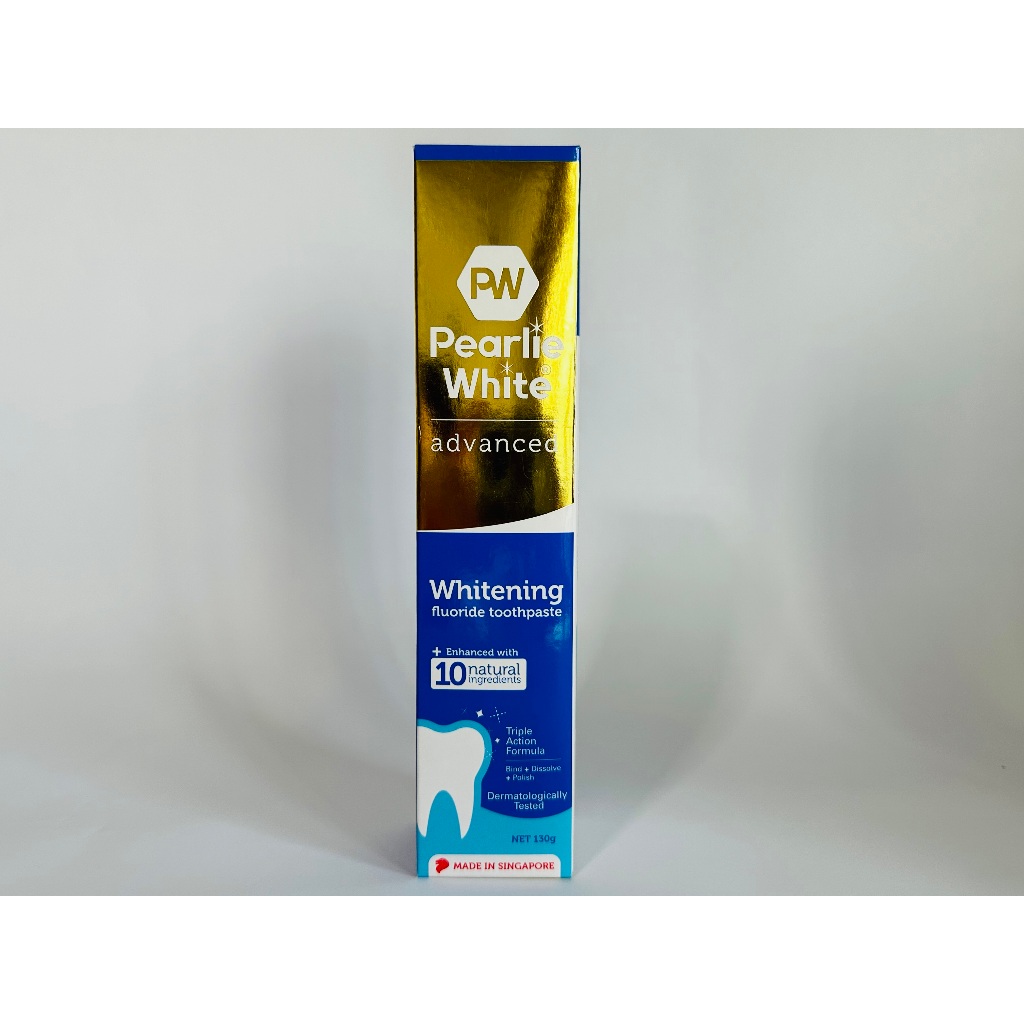 Pearlie White Advanced Whitening Enhanced Fluoride Toothpaste, 130G ...