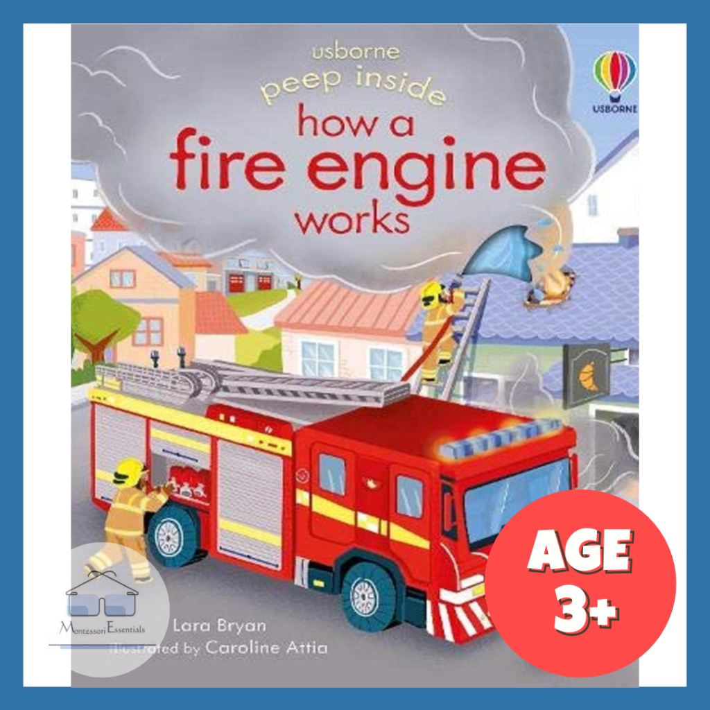 (How A Fire Engine Works) Usborne Peep Inside Children Hardcover ...