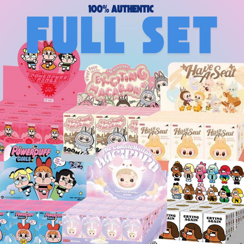 [SG SELLER - 100% AUTHENTIC] POPMART FULL SET, LABUBU, CRYBABY HACIPUPU ...