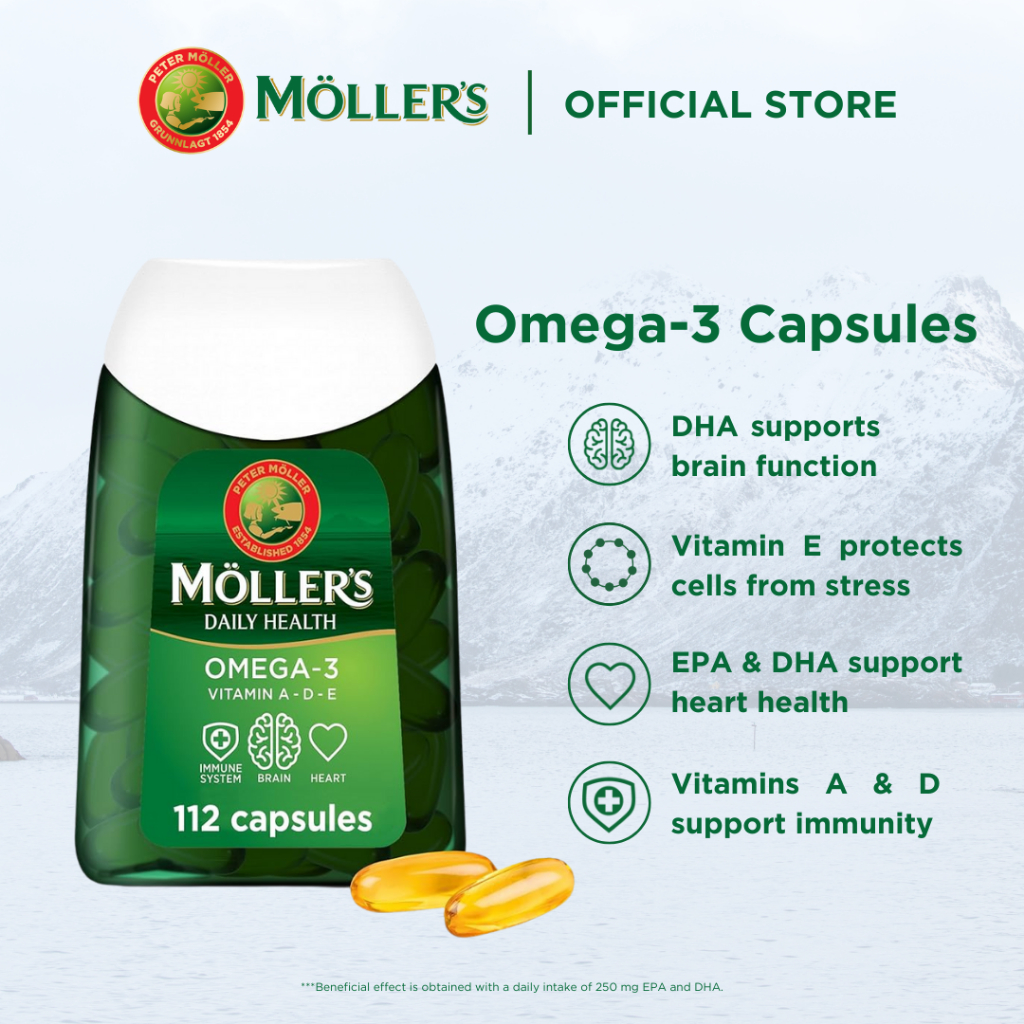 Moller’s ® | Omega-3 Capsules | Fish Oil | Nordic Omega-3 with EPA, DHA ...