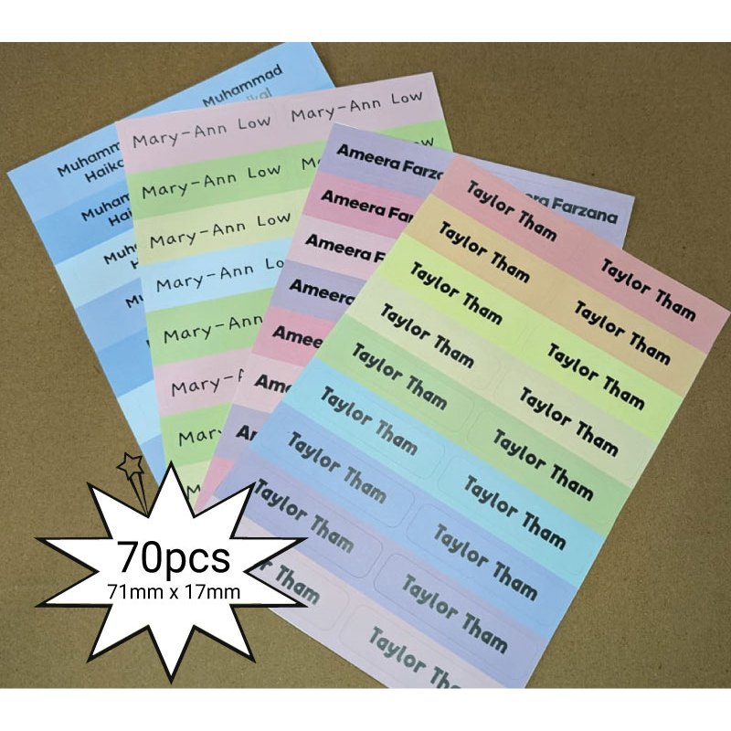 Name Sticker Waterproof & Iron-On | Shopee Singapore