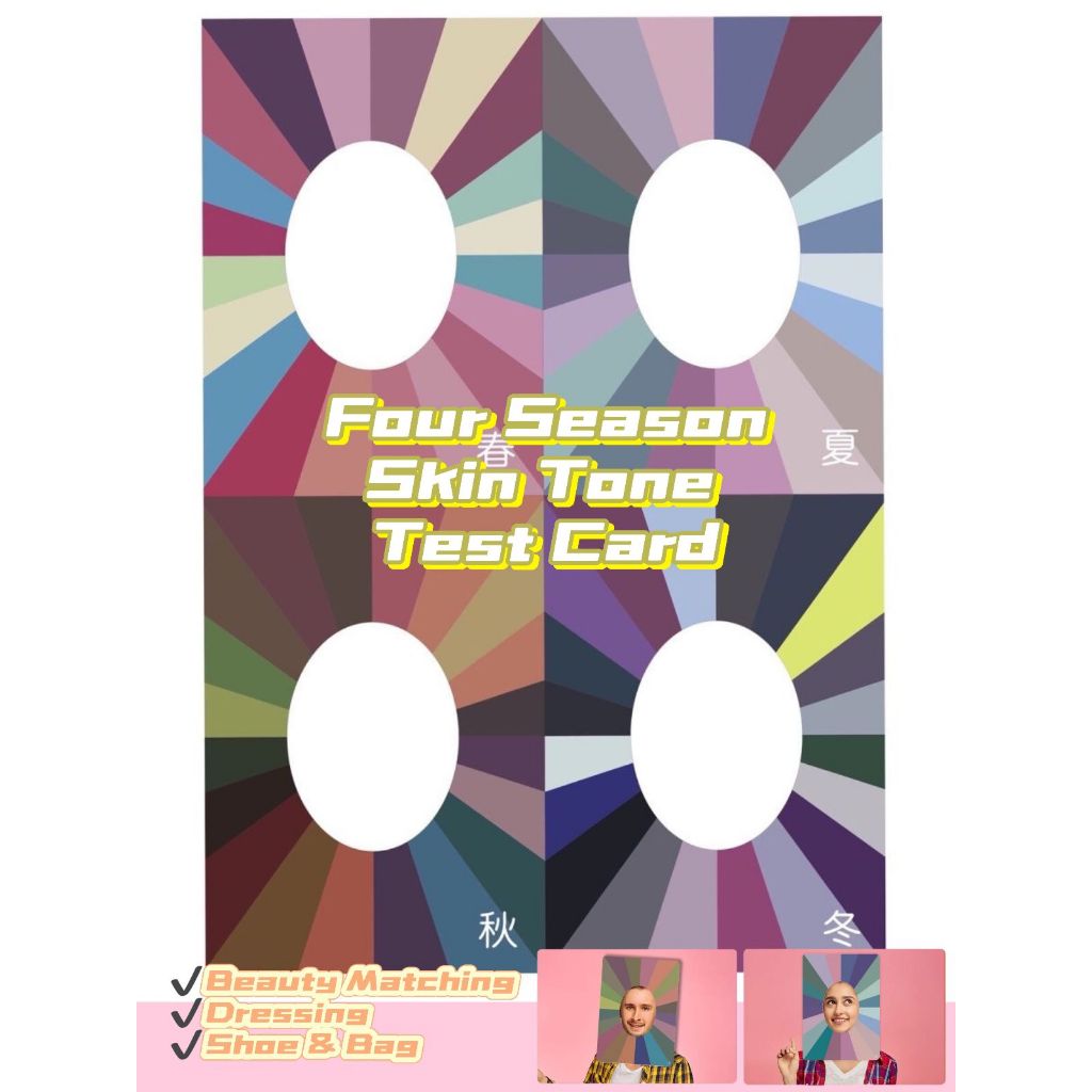 Colour Cards Seasons Colour Test Cards Spring Summer Autumn Winter Face ...