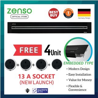 ZENSO - Z.Line Power Track-BLACK (Embedded) + FREE 4unit 13A ROUND ...