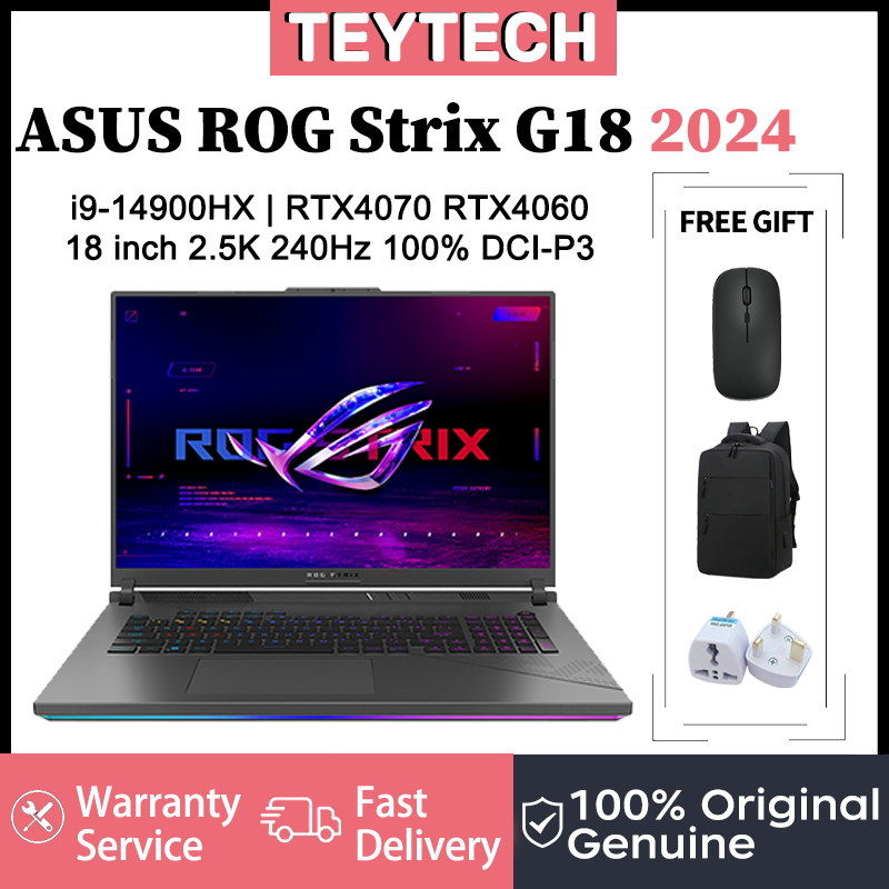 ASUS ROG Strix G18 2024 i9-14900HX RTX4070 / RTX4060 18 inch 240Hz 2.5K ROG Gaming Laptop G814 ...