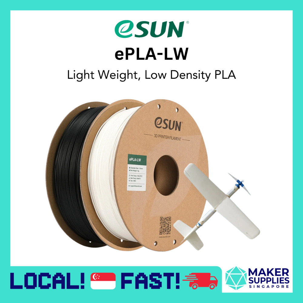eSun ePLA-LW 1.75mm 1KG 3D Printer Filament Light Weight PLA Printing Material FDM Plastic Plane ...