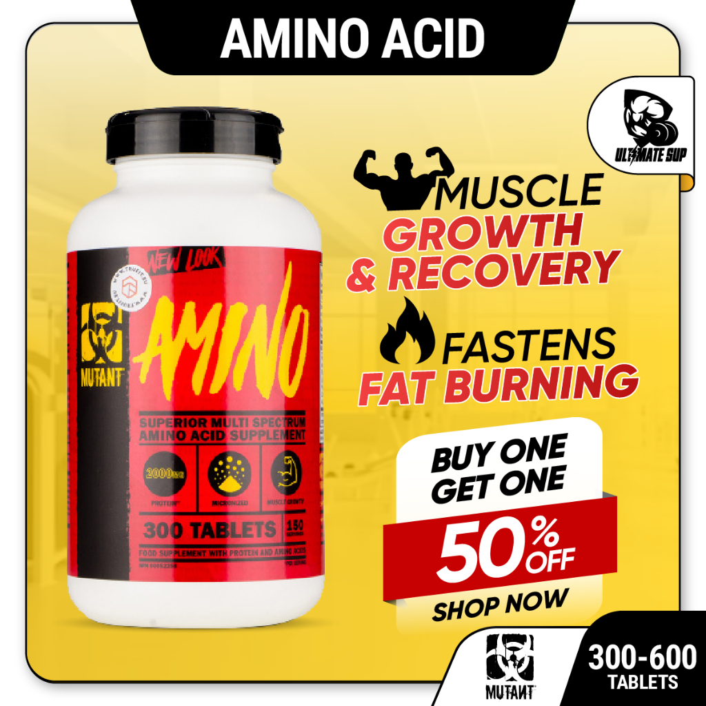 MUTANT AMINO, Amino Acid Supplement, 2000mg Protein, Muscle Growth ...