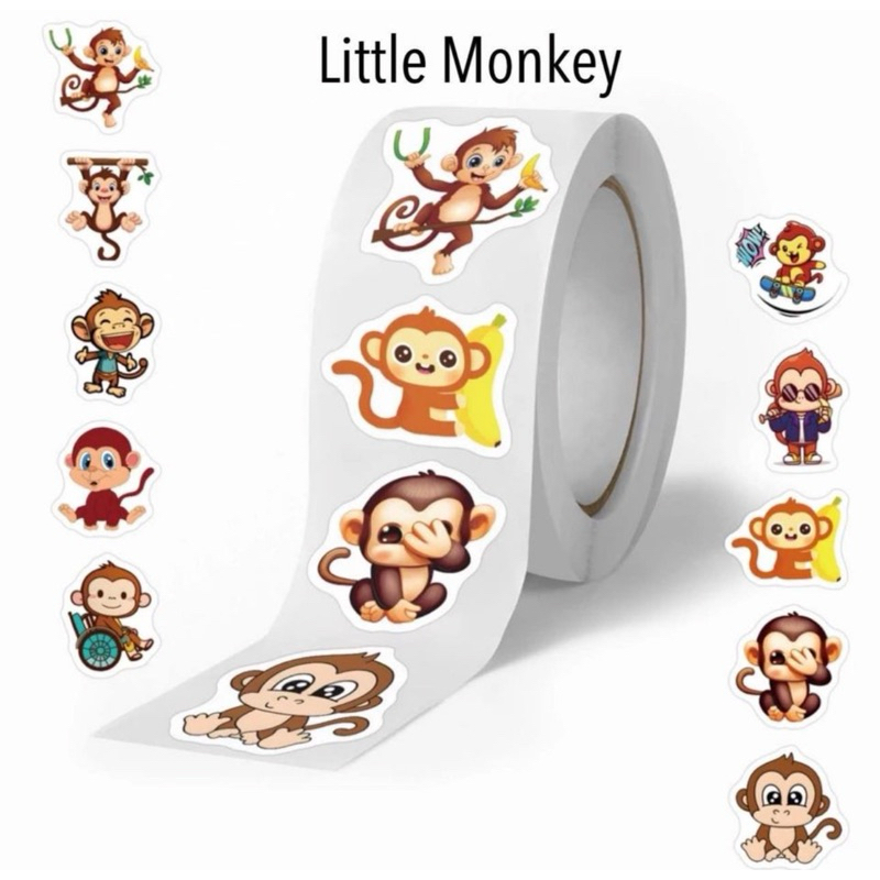 [SG STOCK] Little Monkey 🐒 Motivational Reward Stickers 50pcs | Shopee ...