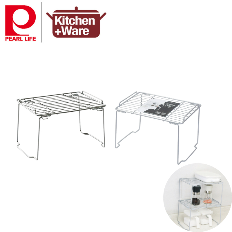 Pearl Life Foldable Mini Stacking Shelves Kitchen Storage | Stackable ...