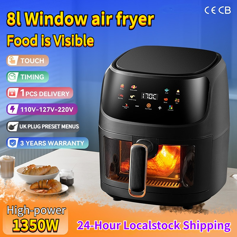 🔥 SG STOCK 🔥 Air Fryer 8L Multifunctional Digital Screen Control 1350W ...