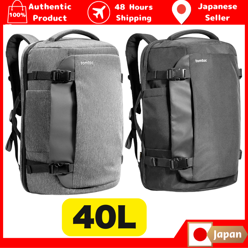 [tomtoc] T66M1D1(40L) Travel Backpack 40L Carry-On Business Backpack Black Gray | Shopee Singapore