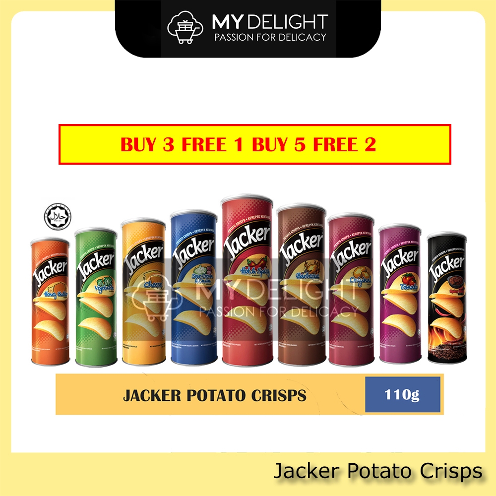 Jacker Potato Chips Potato Crisps BBQ Cheese Honey Butter Original ...