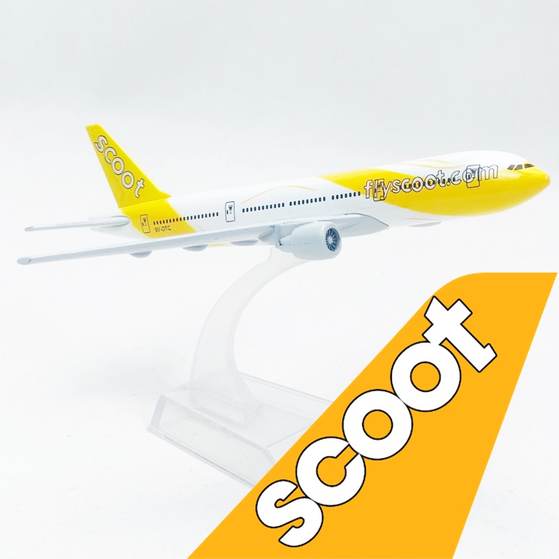 🌟 SG LOCAL STOCK 🌟 16cm B777 Scoot Airlines Airplane Model Plane Toys ...