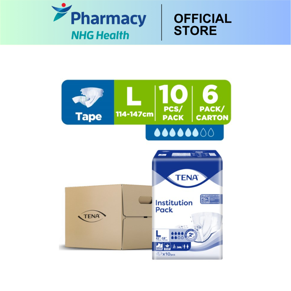 Tena Institution Pack Large 10s x 6 [adult diaper] | Shopee Singapore
