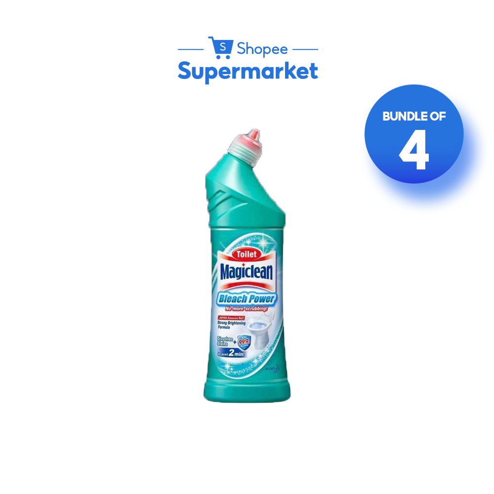 [Bundle of 4] Magiclean Toilet Bleach Power (500ml) | Shopee Singapore
