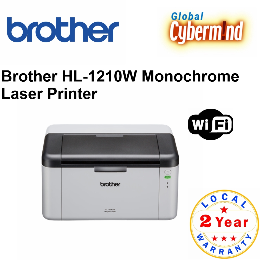 Brother HL-1210W WiFi Laser monochrome Laser Printer 3 years carry-in ...