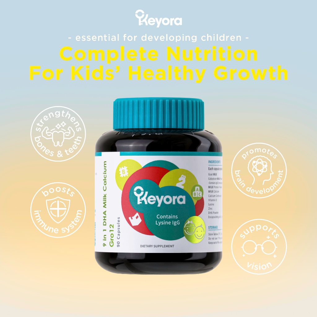 Keyora Grow 12 DHA & Calcium 90s - Kid's health | Shopee Singapore