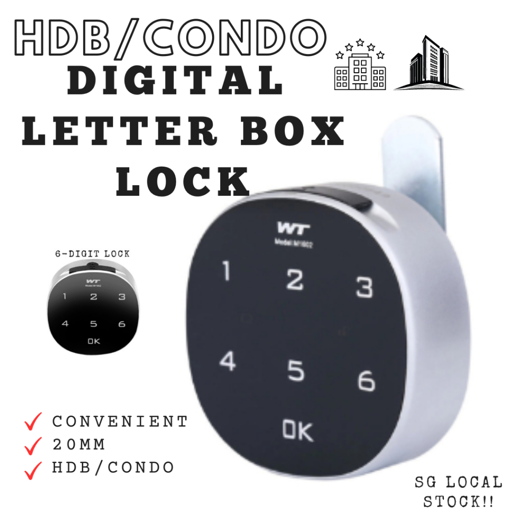 Clockwise Letter Box Digital Lock WT Letterbox Keyless Mailbox 20mm ...